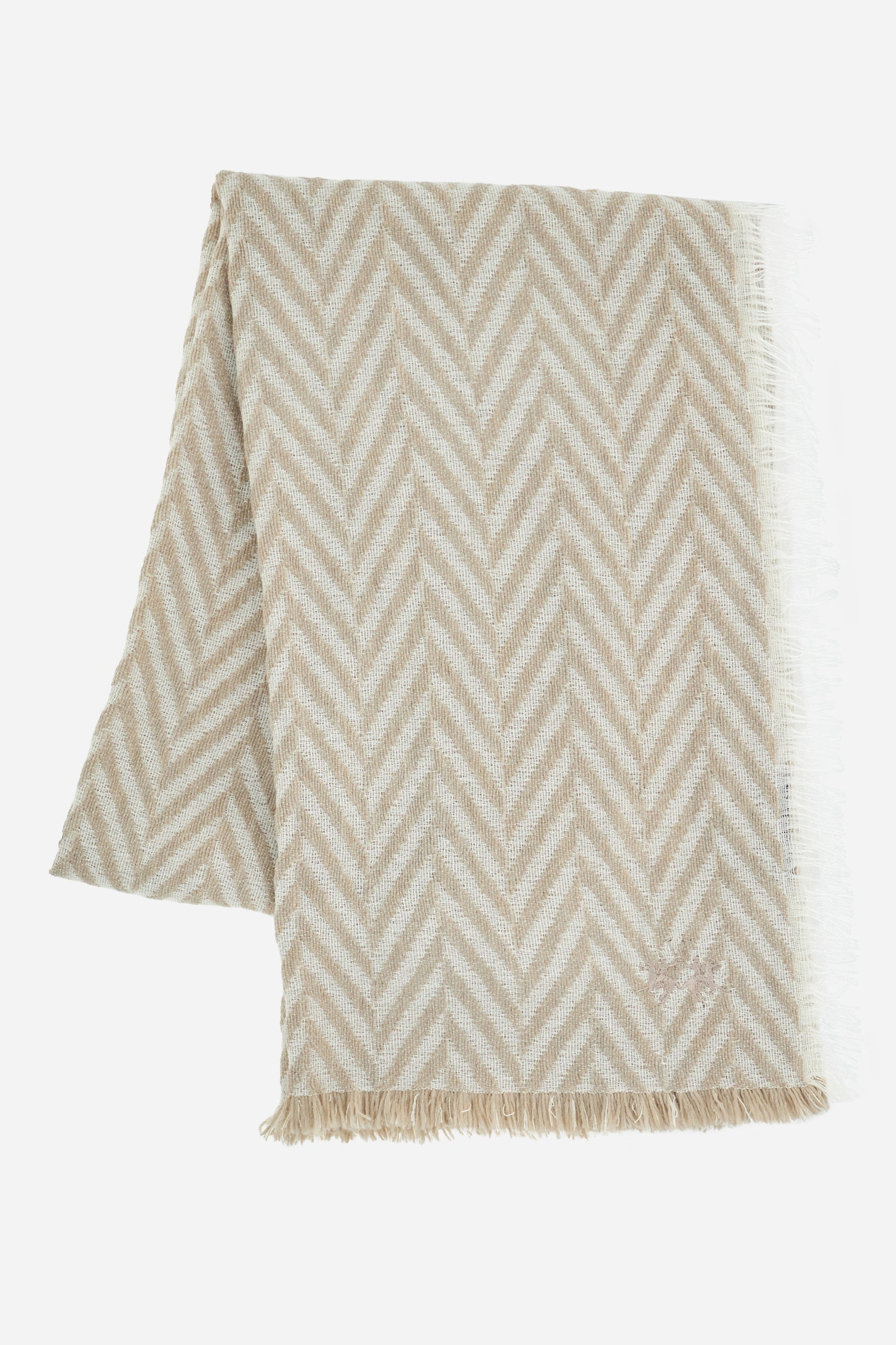 Scarf with side fringes in fabric | La Martina